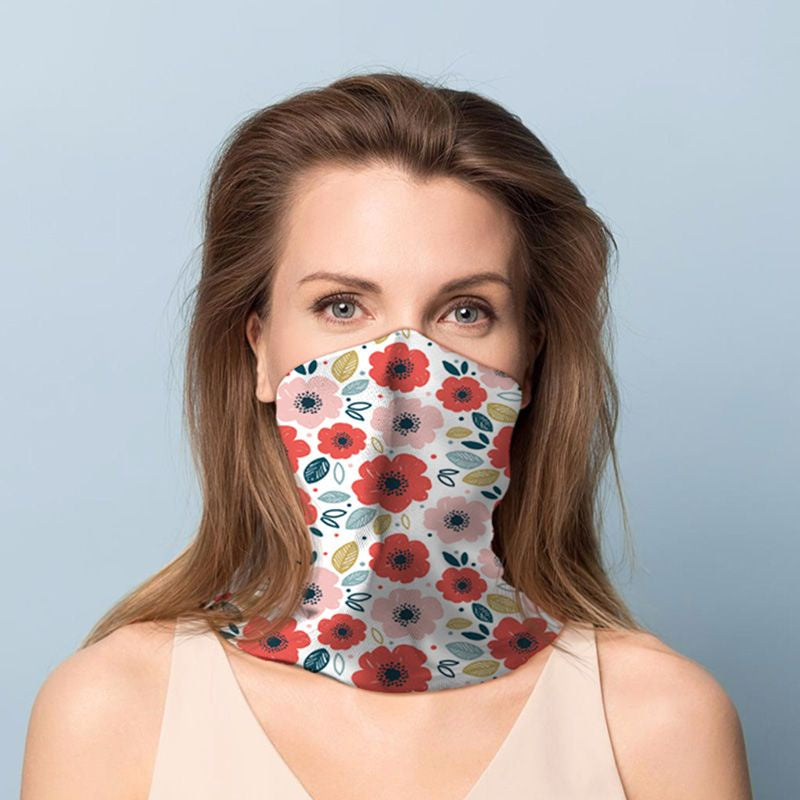 Neck Scarf Face Covering – Poppy Fields – Windsor Health