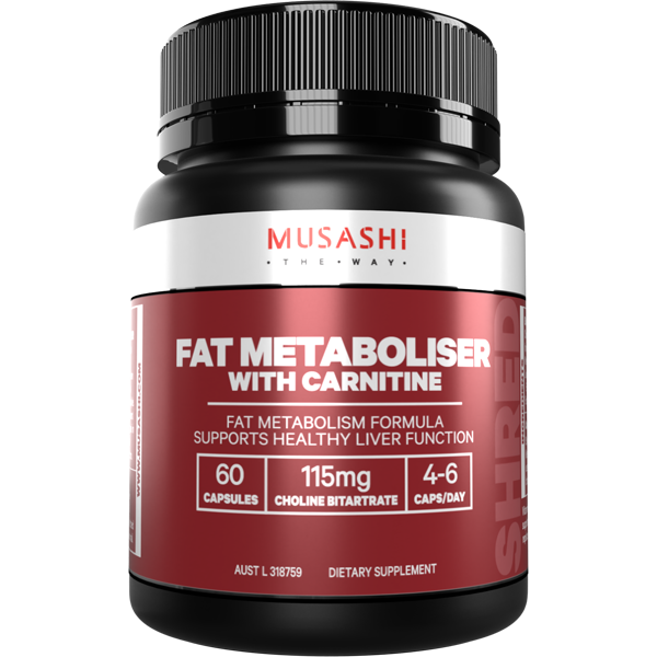 MUSASHI FAT METABOLISER with CARNITINE 60 Capsules – Windsor Health